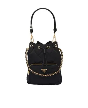 Prada Quilted Chain-linked Bucket Bag