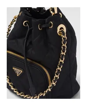 Prada Quilted Chain-linked Bucket Bag
