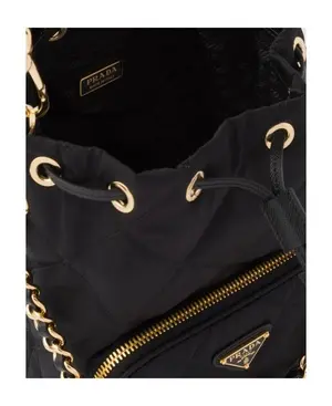 Prada Quilted Chain-linked Bucket Bag