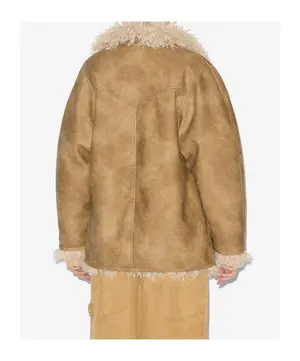 Isabel Marant Étoile Clea Shearling Coat - Taupe