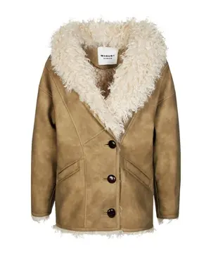 Isabel Marant Étoile Shearling Coat - Taupe