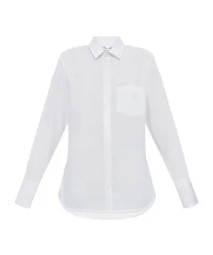 Victoria Beckham Long Sleeve Button-up Shirt With Pocket