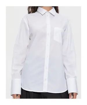 Victoria Beckham Long Sleeve Button-up Shirt With Pocket