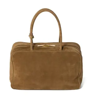 Miu Miu Suede Top Handle Bag - Brown