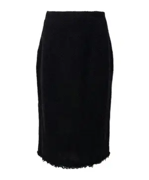 JIL SANDER Frayed Hem Midi Skirt