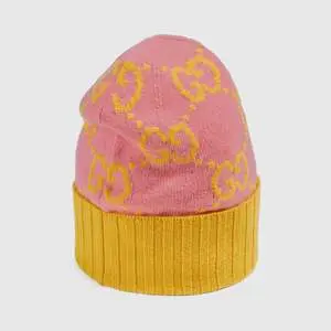 Gucci Gg Logo Intarsia Knit Beanie