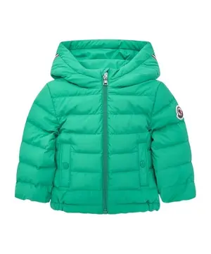 Moncler Zip-up Hooded Puffer Jacket - Bright Green