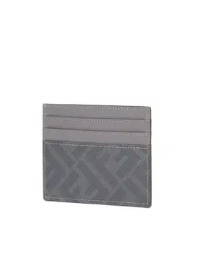 Fendi Diagonal Ff Printed Card Holder - Grey