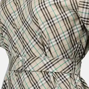 Burberry Checked Belted Shirt Mini Dress