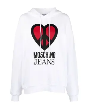 Moschino Graphic Print Hoodie - White