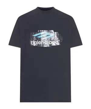 Balenciaga Logo Printed Round-neck T-shirt