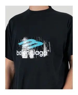 Balenciaga Logo Printed Round-neck T-shirt
