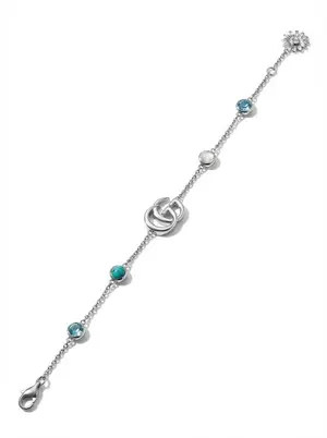 Gucci Double G Flower Charm Bracelet - White