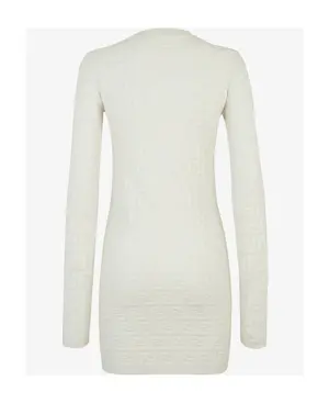 Fendi All-over Ff Embossed Crewneck Mini Dress