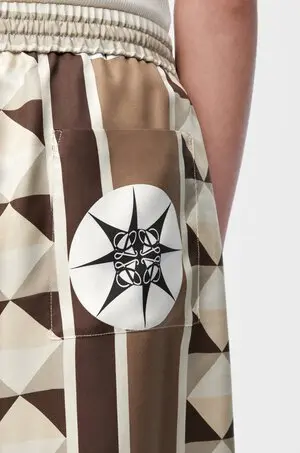 Loewe Printed Silk Shorts - Beige/multicolor