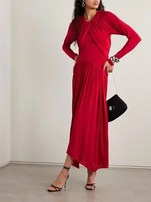 Isabel Marant Étoile Galina Asymmetrical Pleated Dress