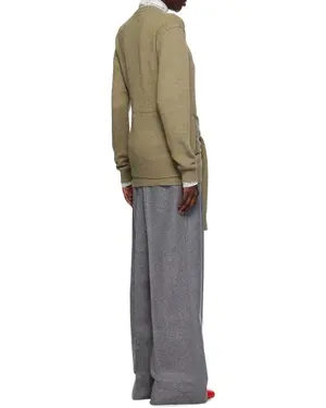 J.W.ANDERSON Jw Anderson Draped-tie Front Jumper - Khaki