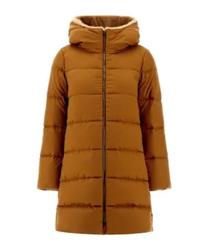 Herno Quilted Zipped Hooded Jacket - Brown