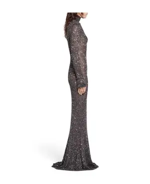 Balenciaga Sequin Embellished Maxi Dress