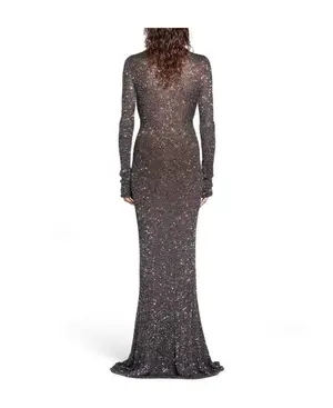 Balenciaga Sequin Embellished Maxi Dress