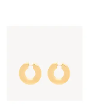Saint Laurent Tube Hoop Earrings In Metal