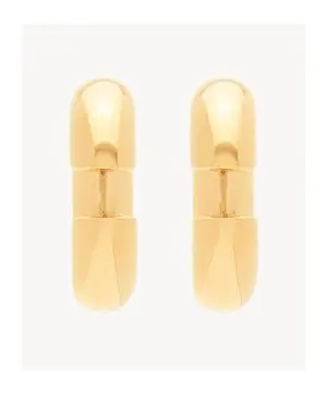 Saint Laurent Tube Hoop Earrings In Metal