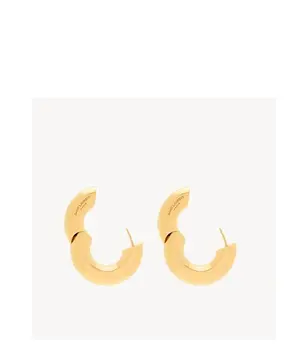 Saint Laurent Tube Hoop Earrings In Metal