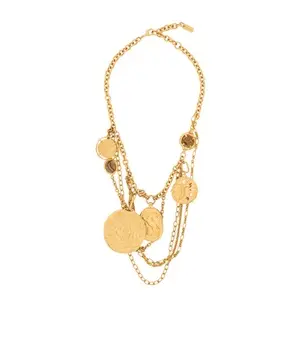 Chloé Medallion Chain Necklace - Yellow