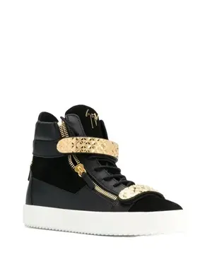 GIUSEPPE ZANOTTI High-top Sneakers With Embellished Detailing