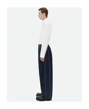 Bottega Veneta Straight-leg Jeans With Contrast Stitching
