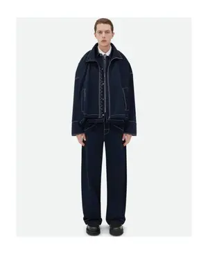 Bottega Veneta Straight-leg Jeans With Contrast Stitching