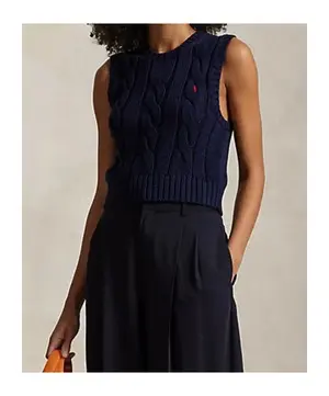 Polo Ralph Lauren Cable-knit Cropped Vest