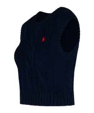 Polo Ralph Lauren Cable-knit Cropped Vest