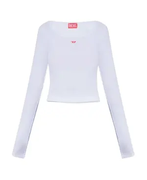 DIESEL® Ribbed Logo Patch T-shirt - White