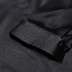 Emporio Armani Long-sleeved Satin Shirt - Black