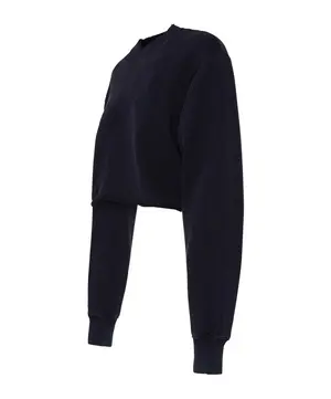 AMBUSH Logo Embroidered Crewneck Cropped Sweatshirt