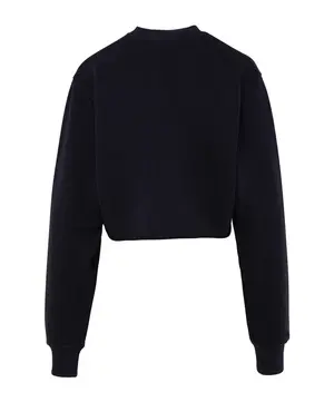 AMBUSH Logo Embroidered Crewneck Cropped Sweatshirt