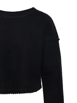 Max Mara Zip Detailed Crewneck Jumper - Black