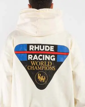 Rhude Printed Hoodie With Racing Graphics