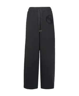 Stella McCartney S-wave Drawstring Wide-leg Pants - Black
