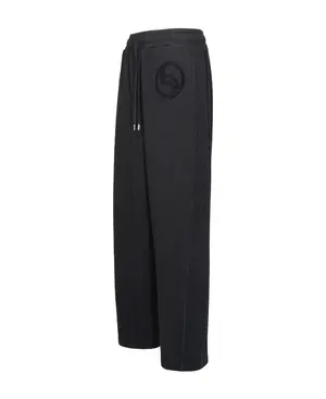 Stella McCartney S-wave Drawstring Wide-leg Pants - Black
