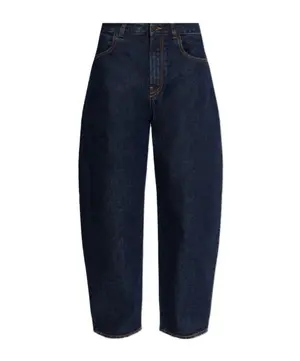 Alaïa Low Round Denim Pants - Black