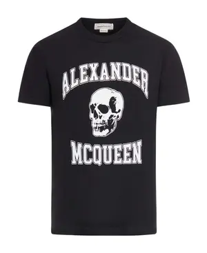 Alexander McQueen Graphic Printed Crewneck T-shirt - Black
