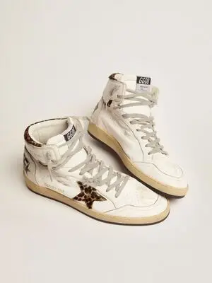 GOLDEN GOOSE Sky Star High-top Sneakers - Nude