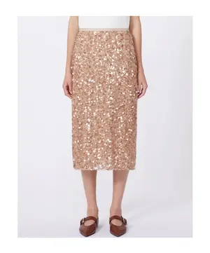 Max Mara Embellished Sequin Skirt