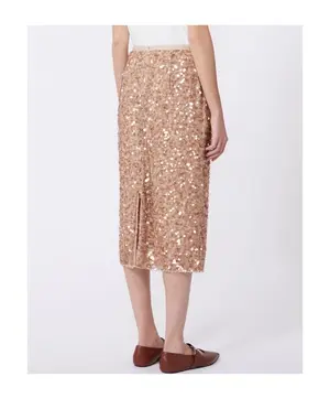 Max Mara Embellished Sequin Skirt