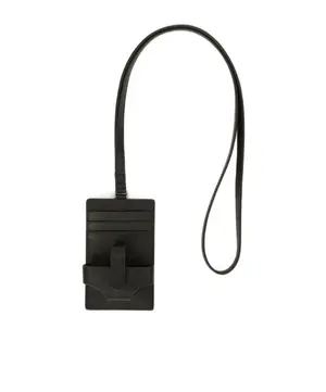 Palm Angels Logo-debossed Leather Cardholder - Black
