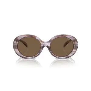 Emporio Armani Oval Full Frame Sunglasses - Brown