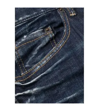 Dsquared2 Logo Patch Skater Jeans - Black