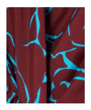 Dries Van Noten Wrap-style Printed Midi Dress - Wine Red